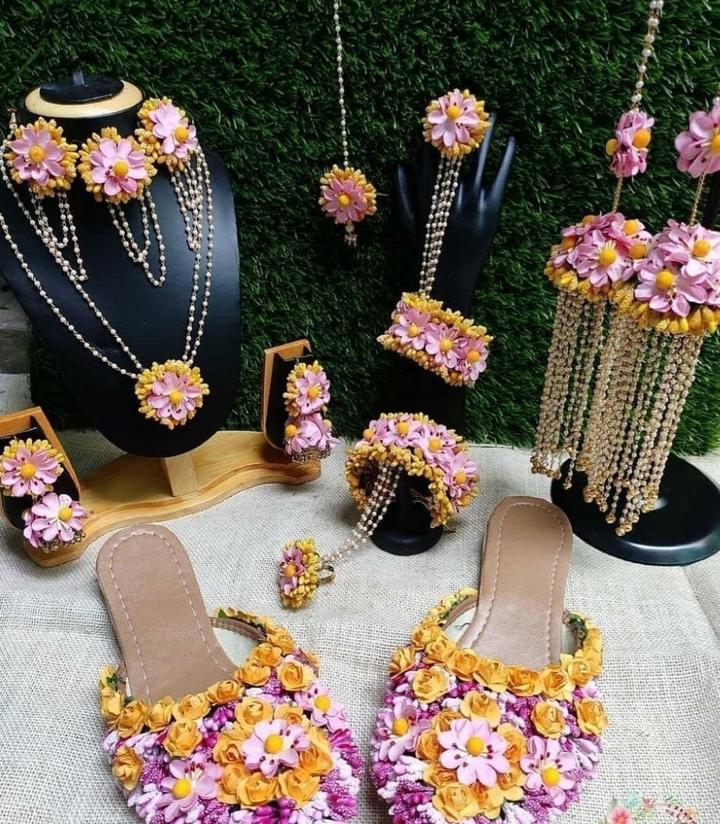 BRIDAL Floral Jewellery Set - Flower Jewellery